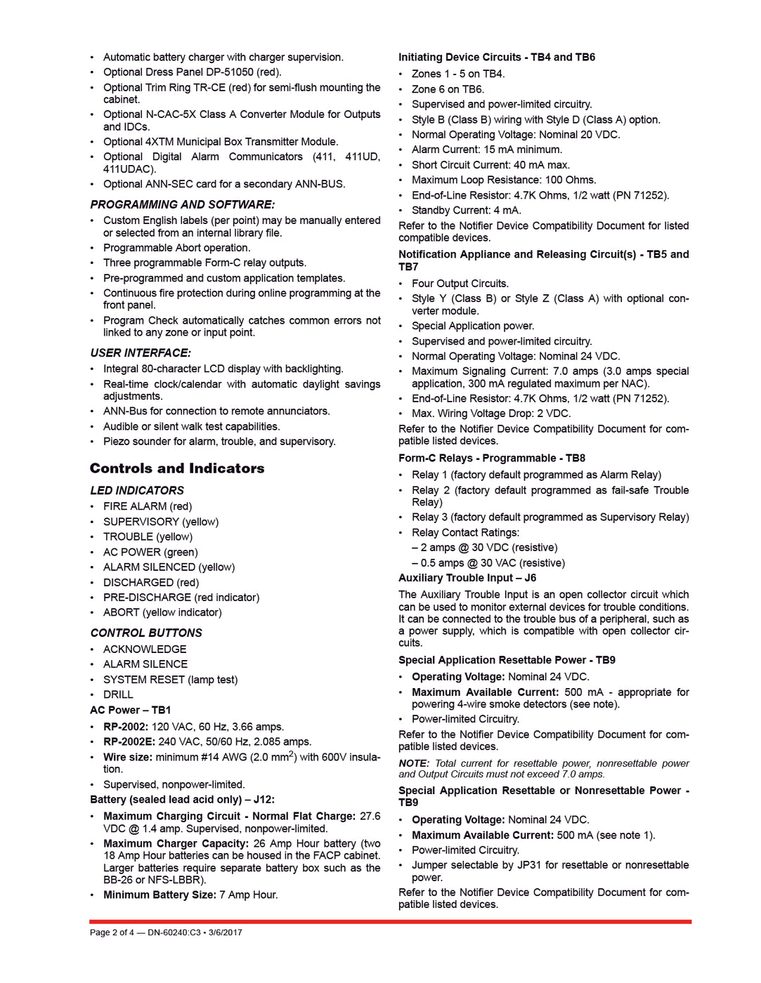 MRP-2002 PANEL DE CONTROL DE INCENDIO CONVENCIONAL — COGARSA